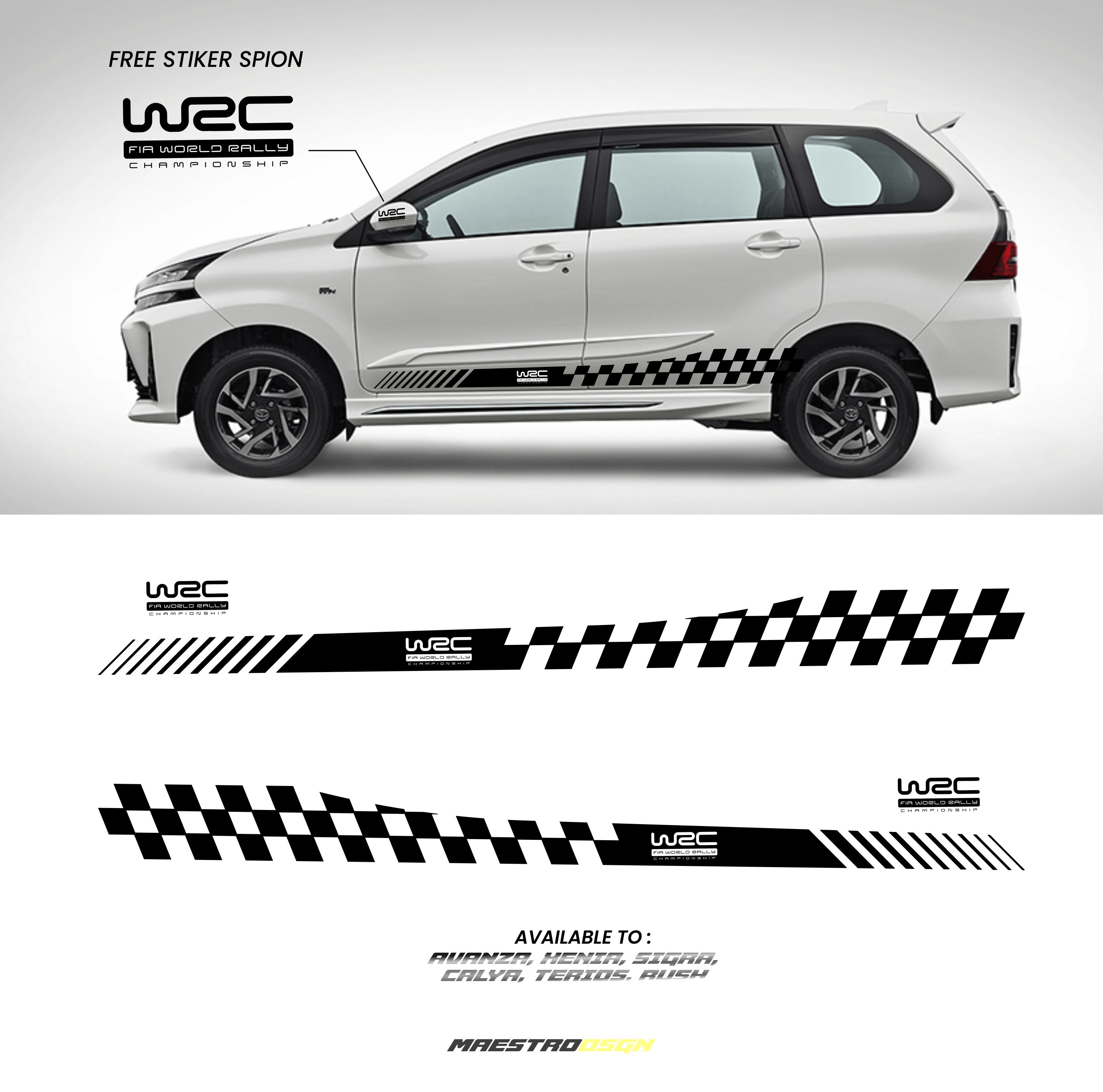 stiker sticker mobil cutting variasi samping body Avanza lis striping ...