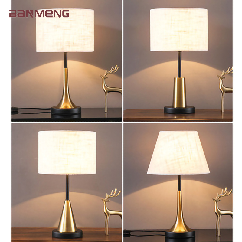 Modern Nordic E27 LED table lamp Creative simplicity Cloth desk light ...
