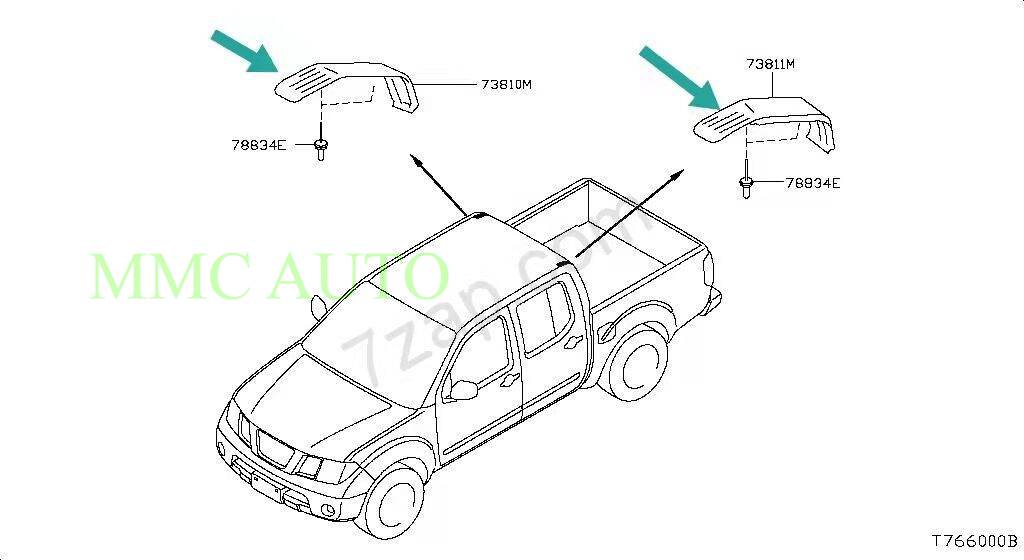 *ORIGINAL NISSAN D40T NAVARA REAR ROOF DRIP MOULDING RUBBER LH/ RH ...