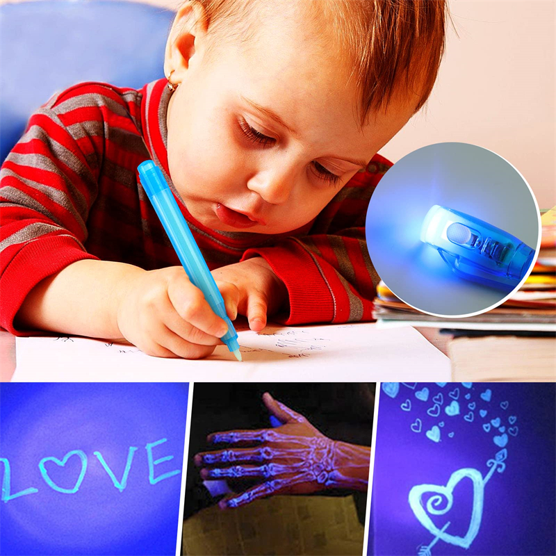 【The Quiet Page】20pcs Invisible Ink Pen With Uv Light Pens For Writing ...