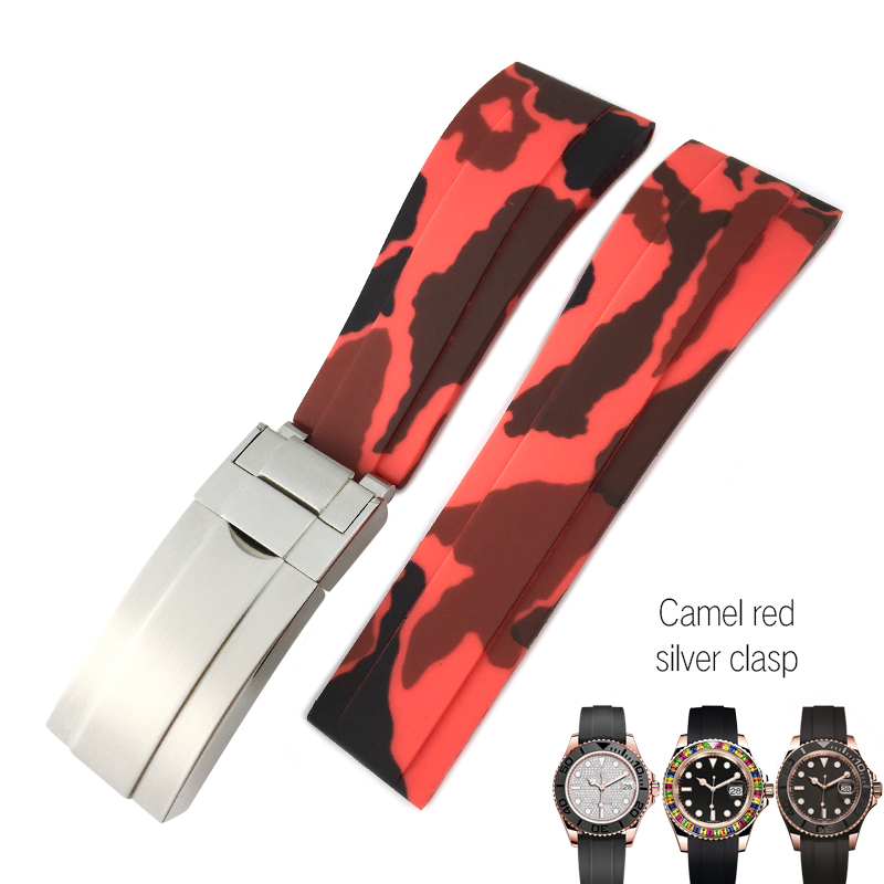 【Good selling】20/21mm Rubber Watch band Fit For Role rolex Submariner ...