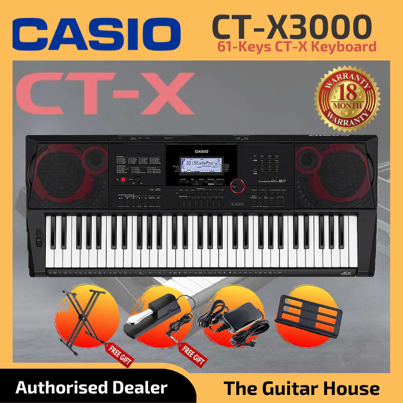 Casio CT-X3000 Portable Keyboard with Free Gifts (CT X3000) (CTX3000 ...
