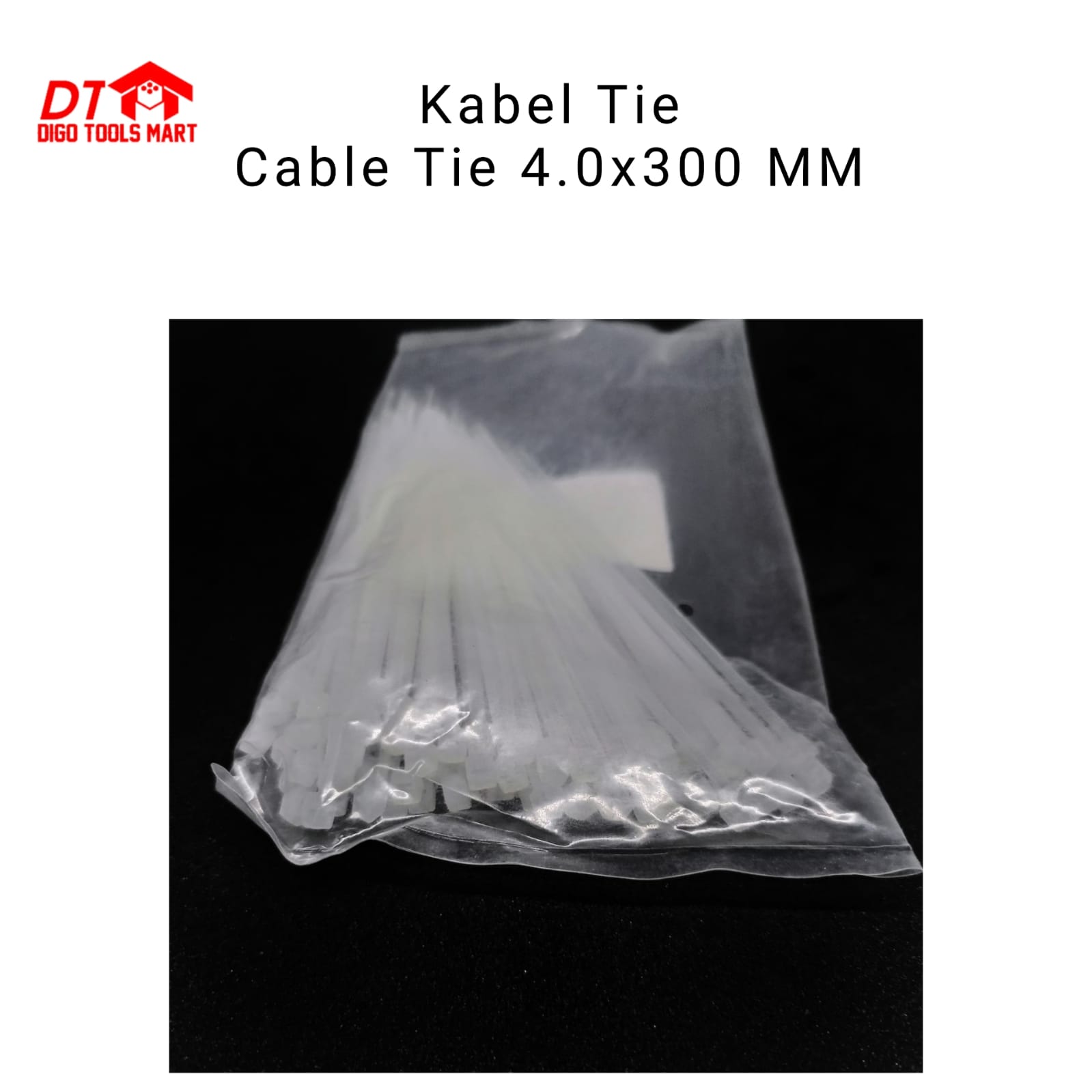 Kabel Ties Tali Pengikat Kabel Putih Cable Tie Nylon Isi 100 Pcs ...