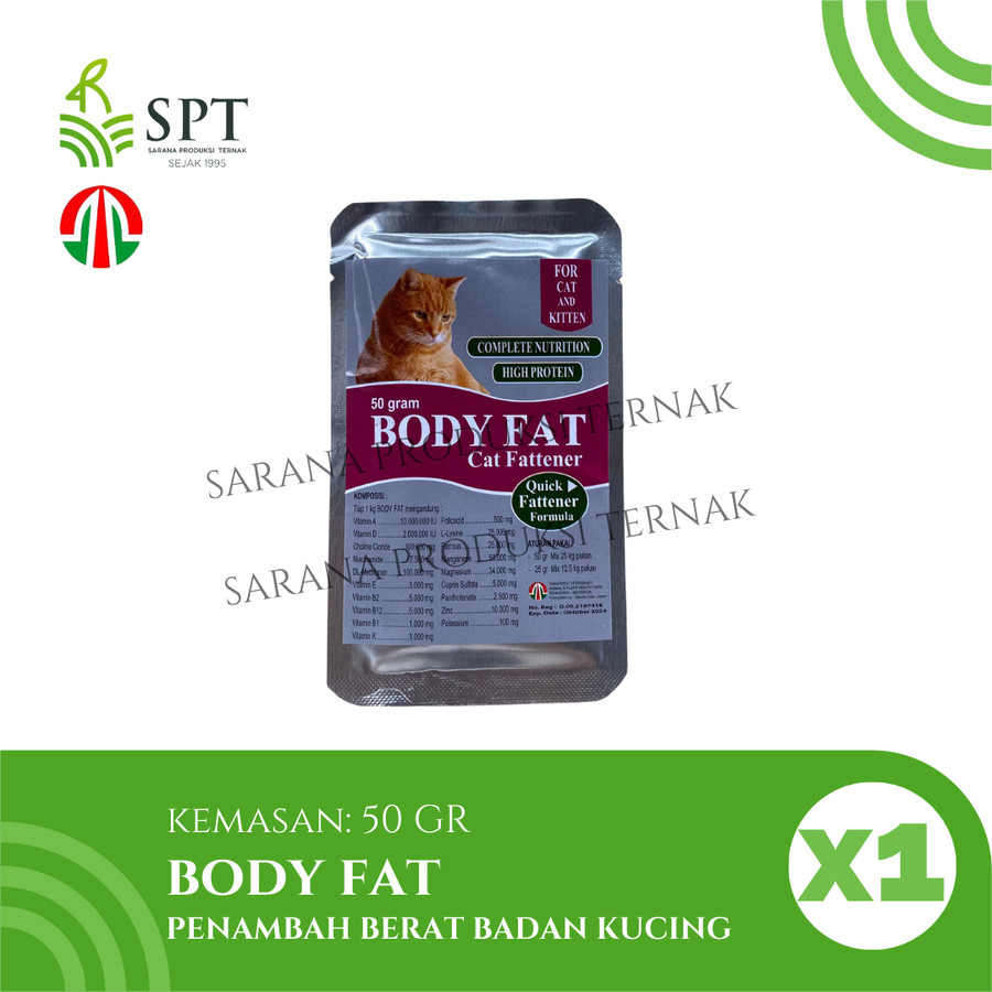 BODY FAT CAT FATTENER 50 G PENAMBAH BERAT BADAN KUCING | Lazada Indonesia