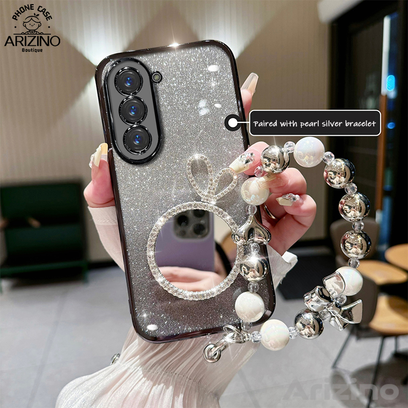 เคสโทรศัพท์ Infinix Smart 7 Spark Go 2023กระจกแต่งหน้าเป็นประกายกำไล ...