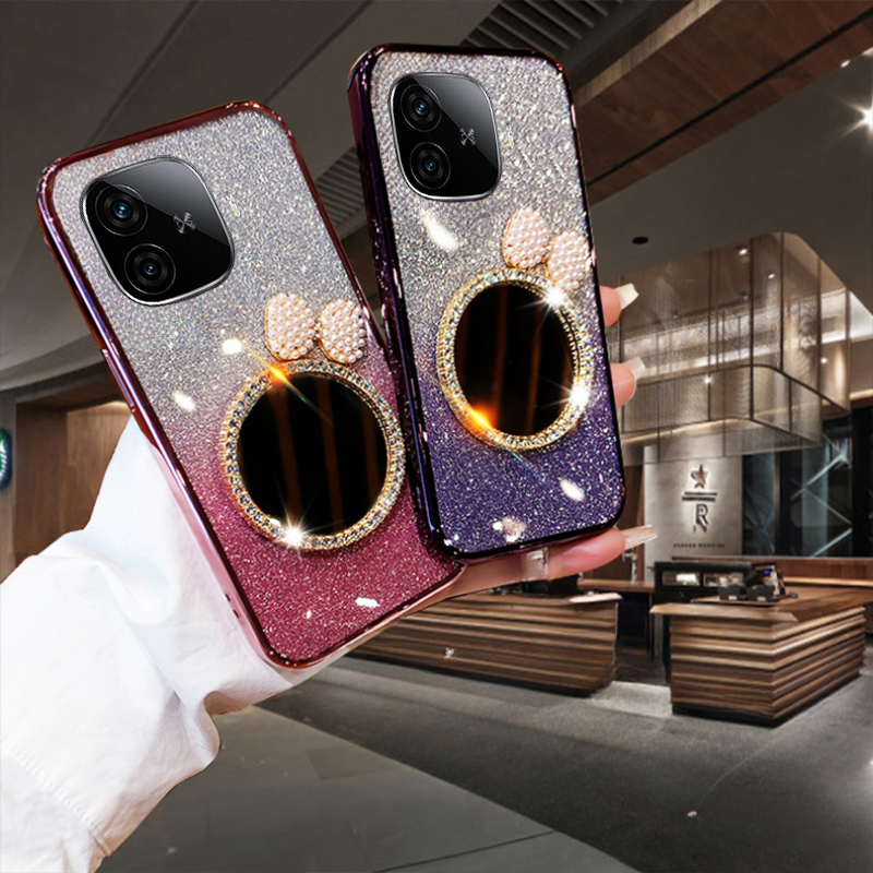 Phone cover Vivo iqoo Z9 Turbo NEO 10R Back case with Bow Makeup Mirror ...