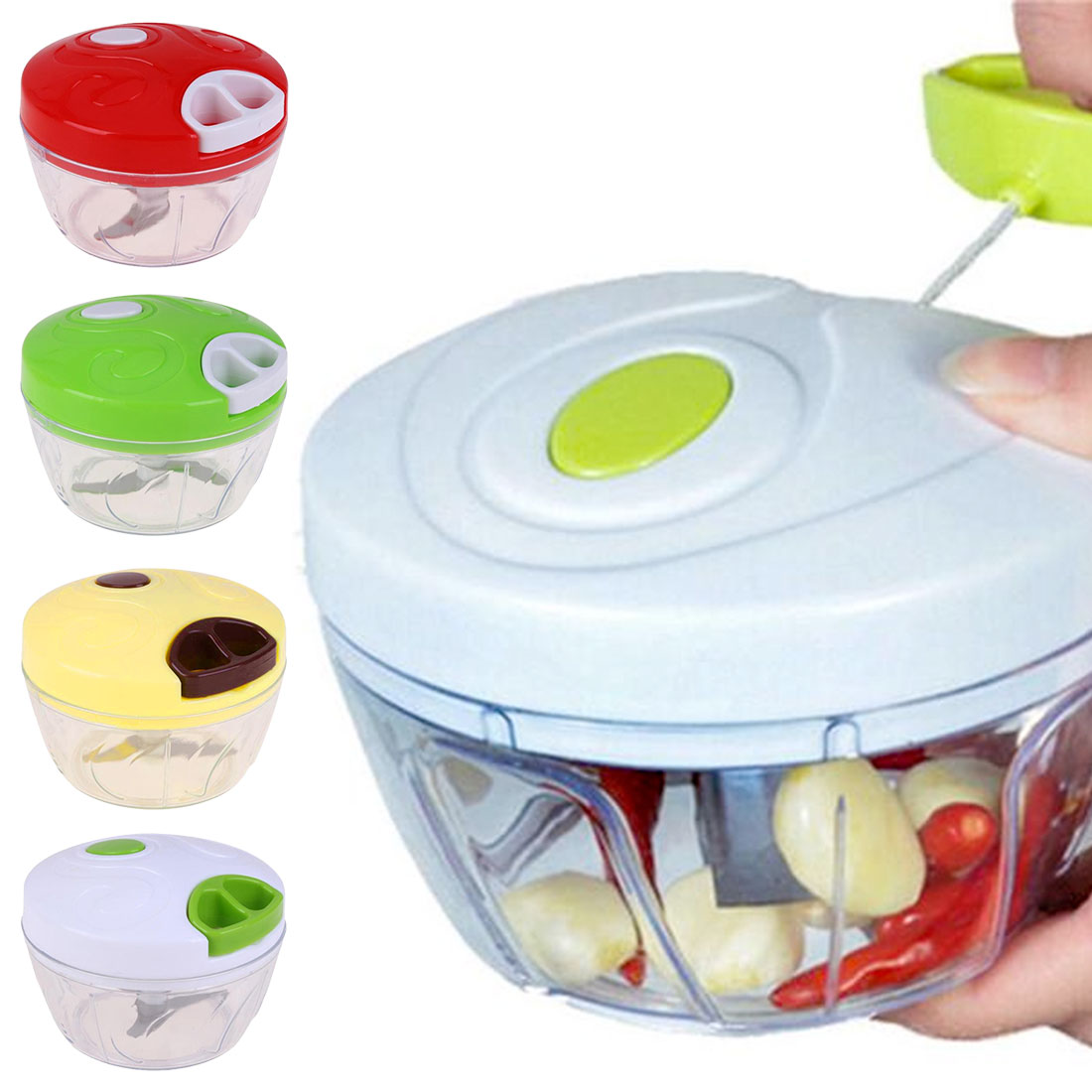 【New Arrivals】500ml High Quality Manual Rope Food Hand Chopper ...