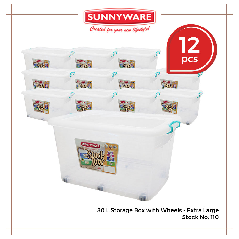 12pcs (1 dozen) set Storage Box - 80 Liters / Stock Box 80L Storage Box ...