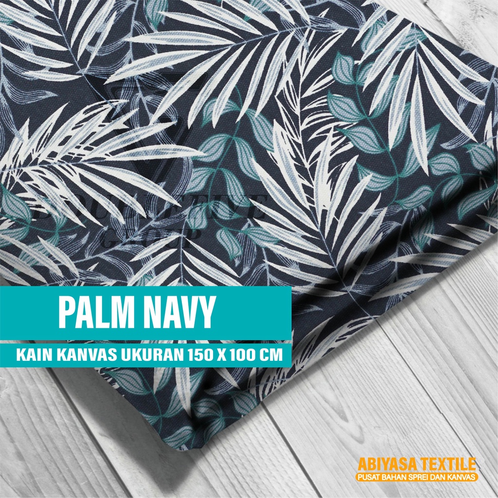 Kanvas Motif DAUN PALM PALEM TROPIS part 1 SIZE 50 x 150 CM / Bahan tas ...