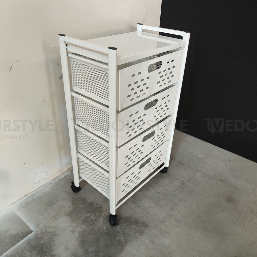Vedourstyle 4 Tier Multipurpose Moveable Trolley Kitchen Storage Rack ...