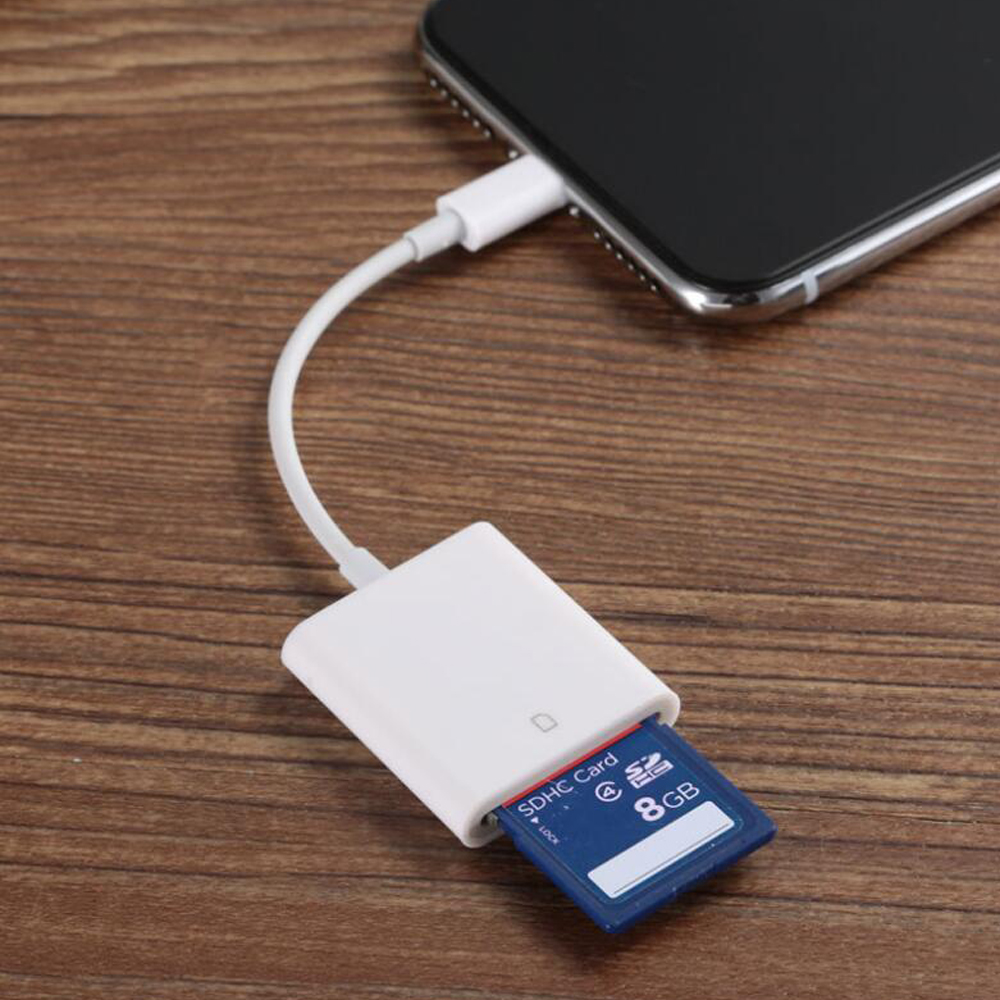 OTG Card Reader for Lightning to SD Smart Camera Card Readers Adapter ...