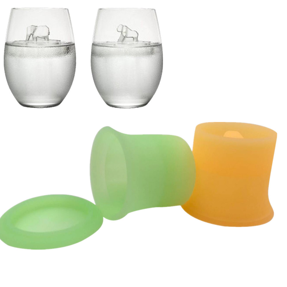 【GlobalGizmos】Ice 2Pcs Ice Cube Mould Food Grade Silicone 3D Machine ...