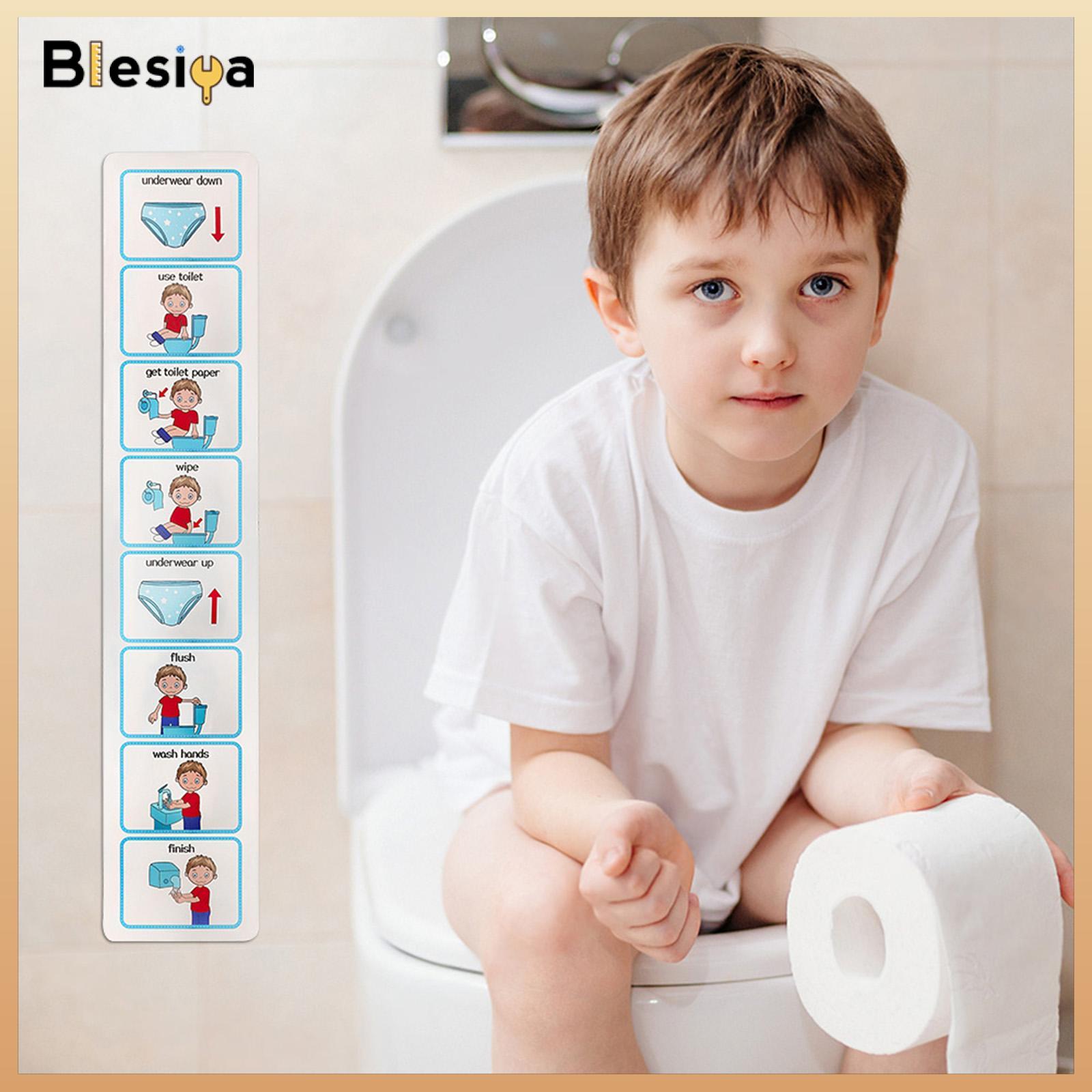 Blesiya Visual Schedule for Kids Toilet Routine Chart for Kids ...