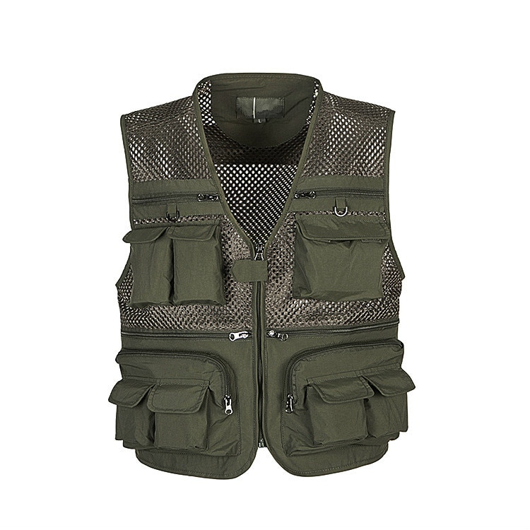 Blue Summer Tool Vest Male Plus Size Mens Work Fishing Tactical Vest ...