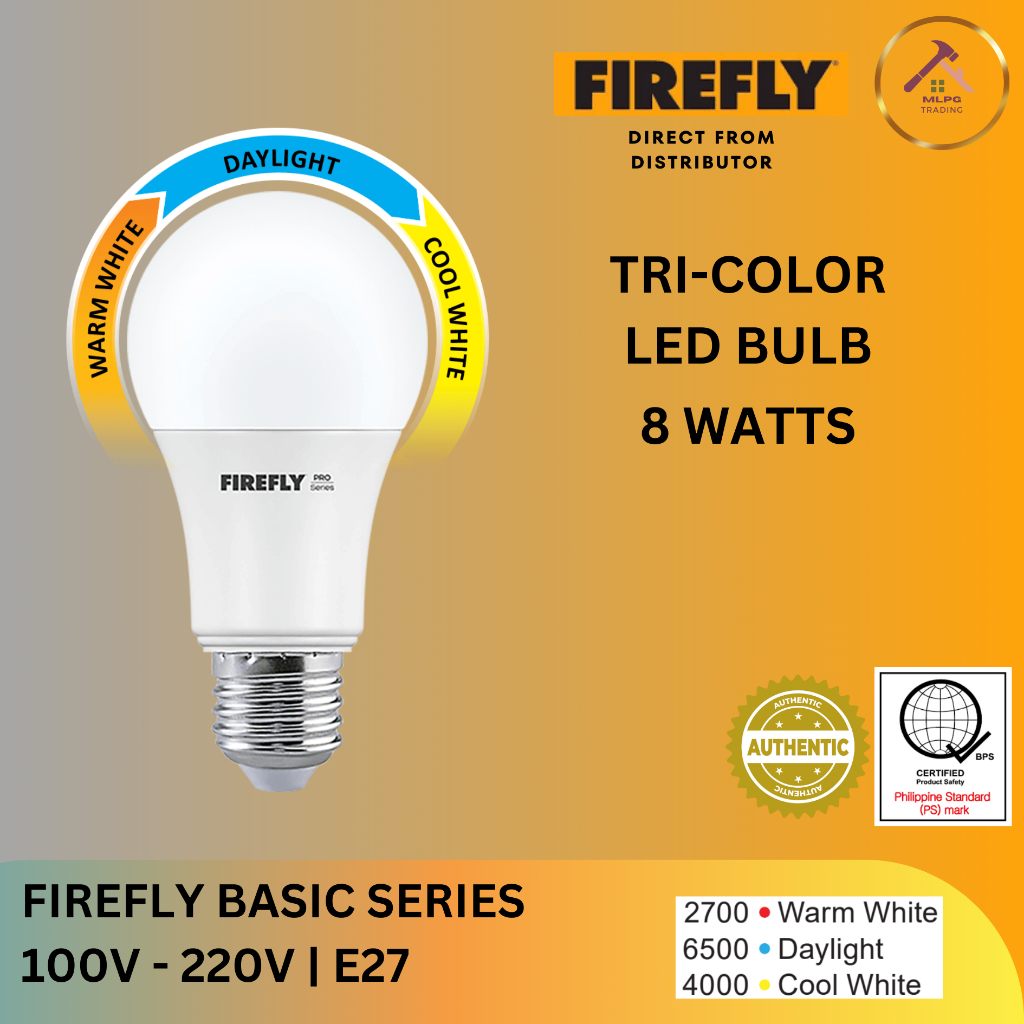 Firefly Tri-Color Light Bulb (Pro-Series) - 8 Watts Tricolor | Lazada PH