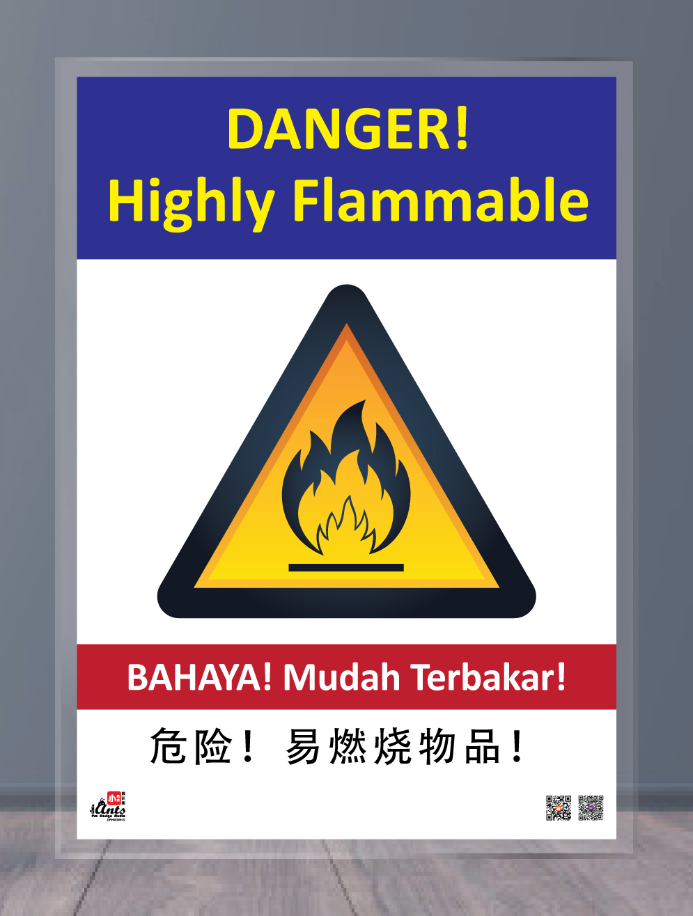 A4 size laminated sign signage notice board papan tanda notis open ...