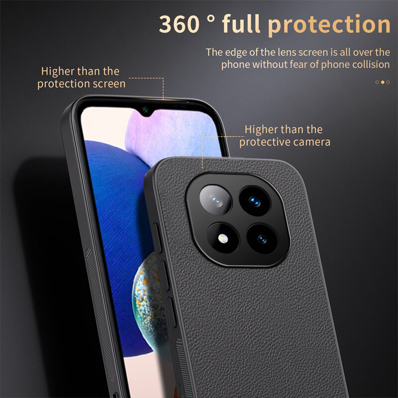 lthmy for Redmi Note 14 Pro+ 5G Phone Case Luxury Leather Back Cover ...