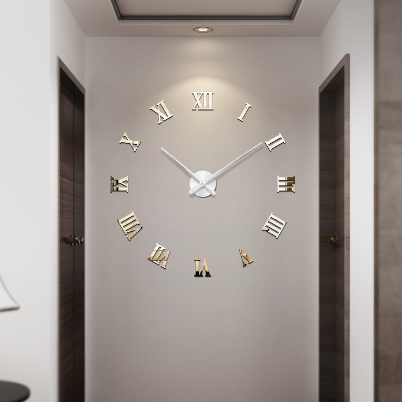 3D Creative Rome Digital Wall Clocks Sticker DIY Modern Design Clocks ...