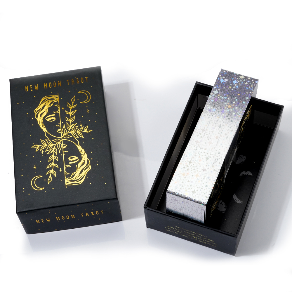 NEW 【Special offer】New Moon Tarot Deck 78 Gold Foil Cards Rider Waite ...