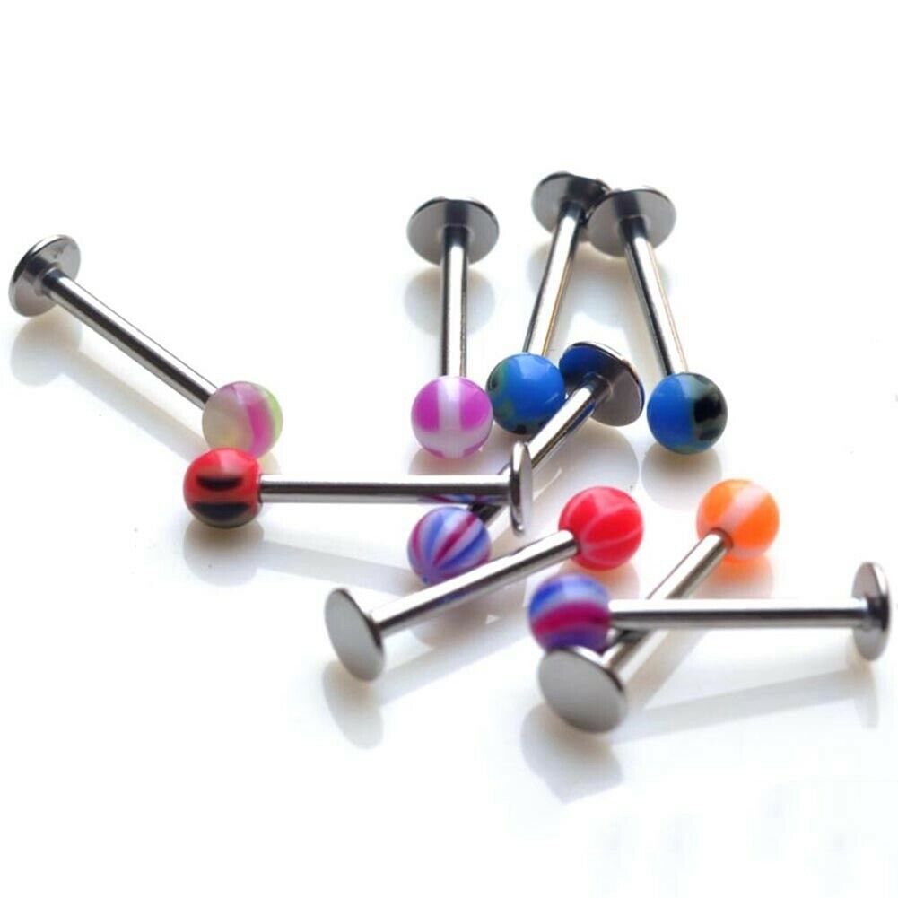 【Hot demand】Acrylic mixed color lip stud piercing jewelry earrings body ...