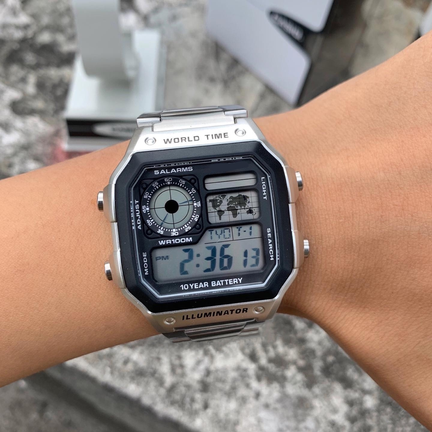 Vintage Digital Men's Watches F91w Luxury Stainless Steel Link Wrist ...