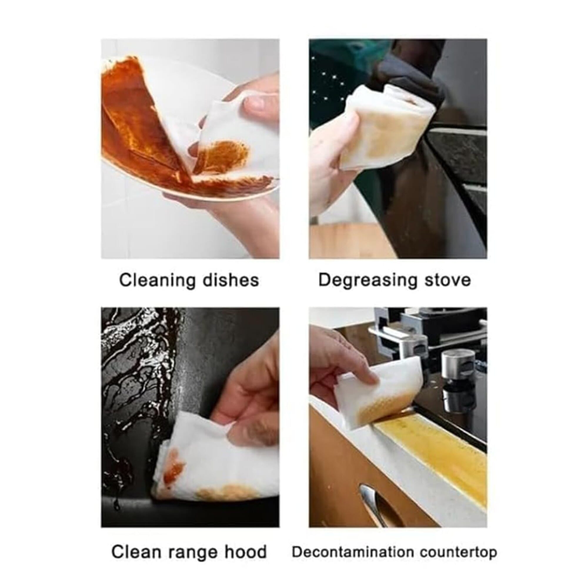 40 pcs Kitchen Cleaning Wipes | Strong Decontamination Kitchen Wipes ...