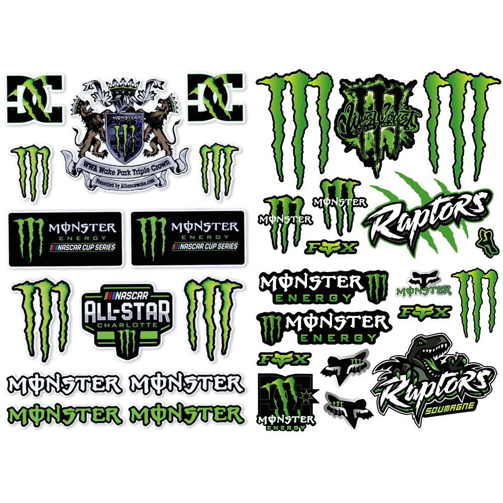 Monster Energy Reflective Motorcross Motorcycle Stickers Decals | Lazada PH