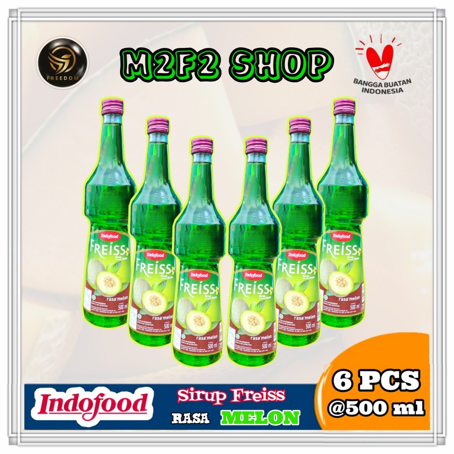 Sirop / Sirup Manis Indofood FREISS | Rasa Melon - 500 ml (Kemasan 6 ...