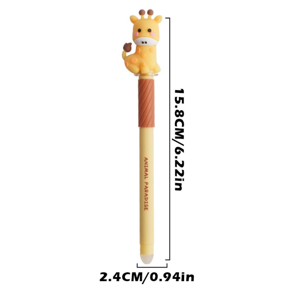 Cartoon Blue Ink Erasable Pen 3D Animal Series Stationery Pen Gel Pen ...