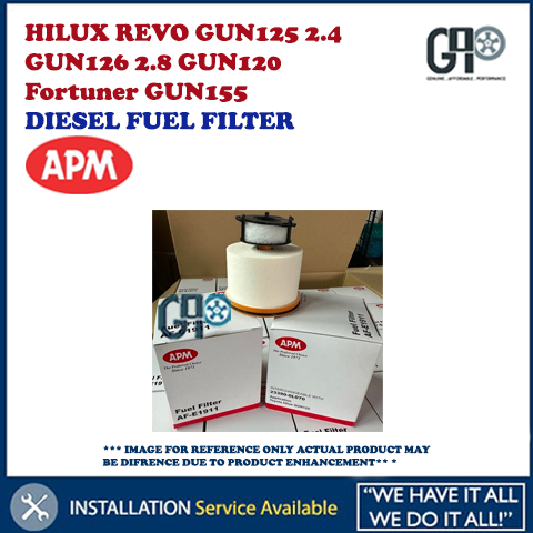 APM Diesel Fuel Filter Hilux Revo GUN125 2.4 GUN126 2.8 GUN120 Fortuner ...