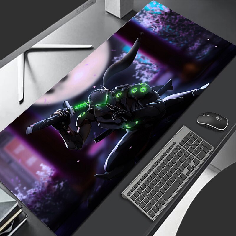 Overwatch Dragon Blade Genji Anime Mousepad 900x400 Natural Rubber Anti ...
