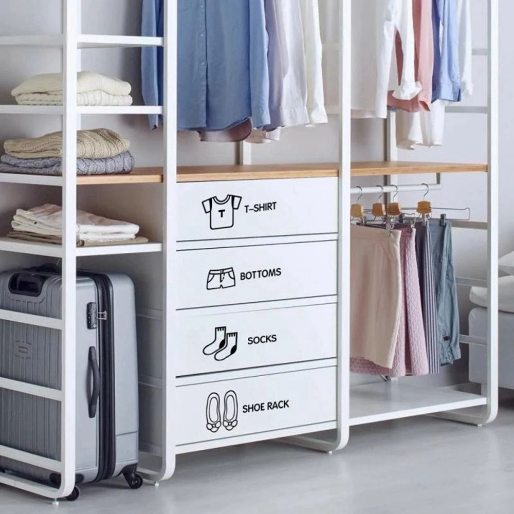PVC Personality Wall Wardrobe Decor Living Room Wall Clothes ...