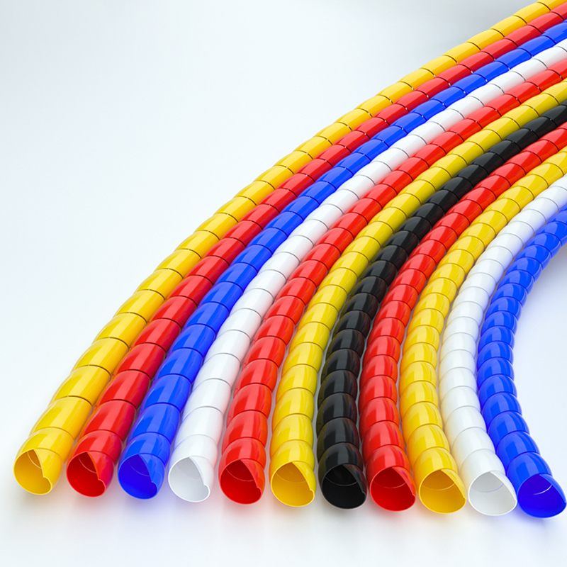 Wire Organizer Cable Pe Flexible Spiral Wrap Winding Motorcycle Wire ...
