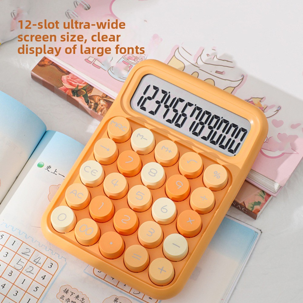 Comfortable Feel 12 Digits Student Calculator Big Button Lightweight ...