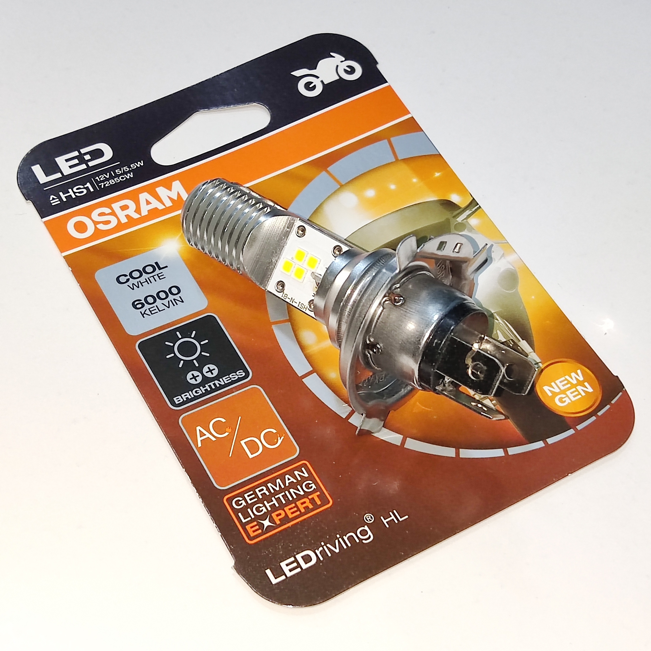 OSRAM HS1 LED 6000K AC/DC (7285CW) หลอดไฟหน้ามอเตอร์ไซค์ สว่างมาก ...
