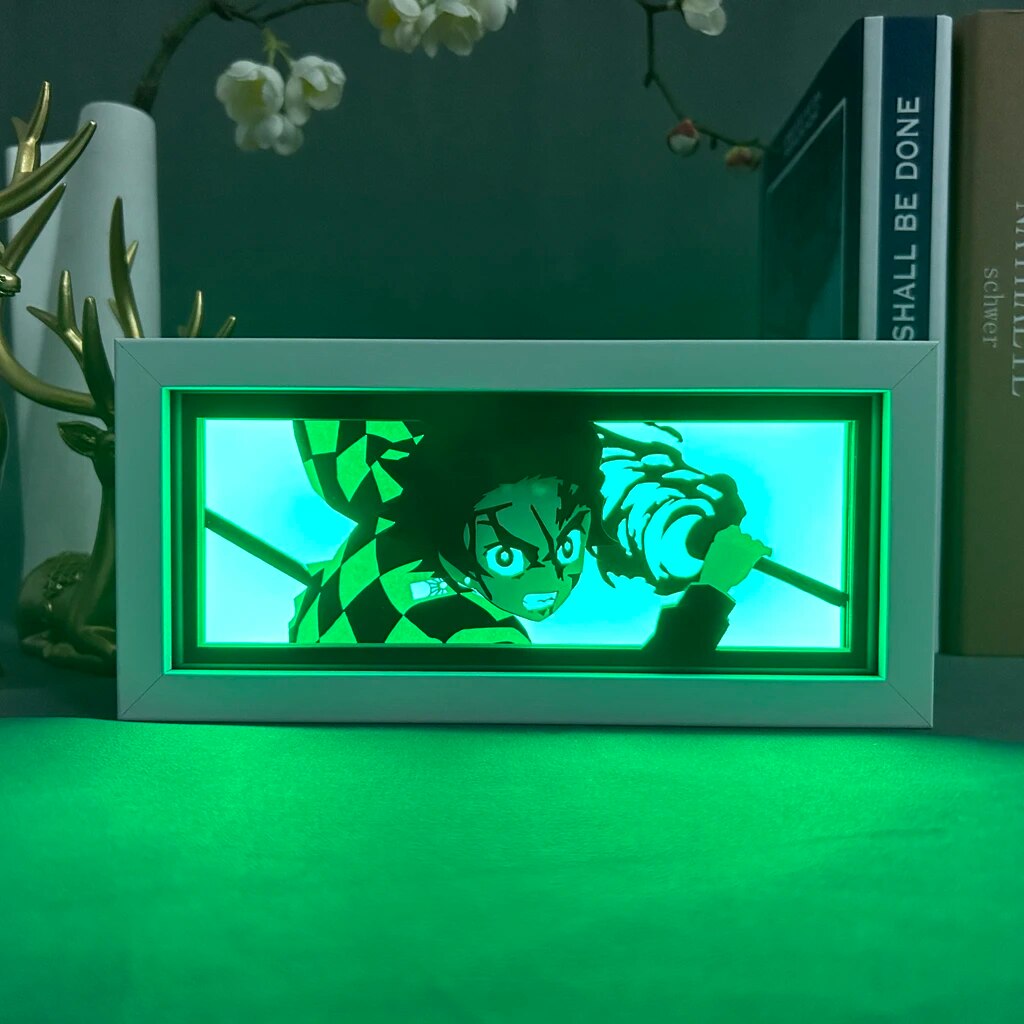 Anime Light Box Demon Slayer Tanjiro Kamado Face Eyes for Study Room ...