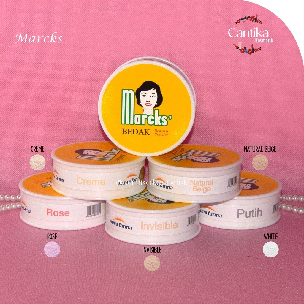 ♥ CANTIKA ♥ Bedak tabur marcks BULAT by kimia farma loose powder anti ...
