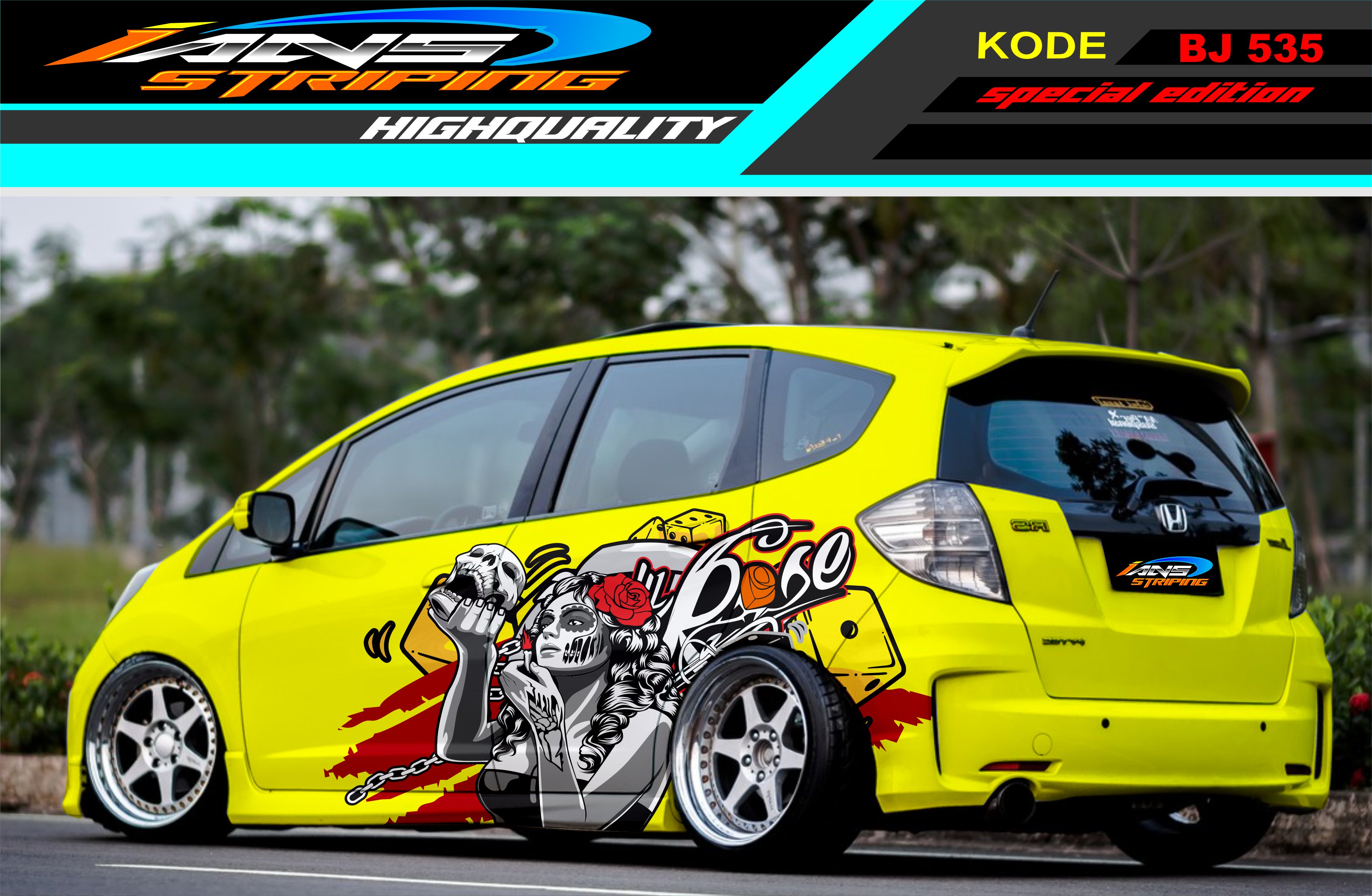 STIKER DECAL MOBIL JAZZ BRIO SIGRA SWIFT YARIS / DECAL STICKER MOBIL ...