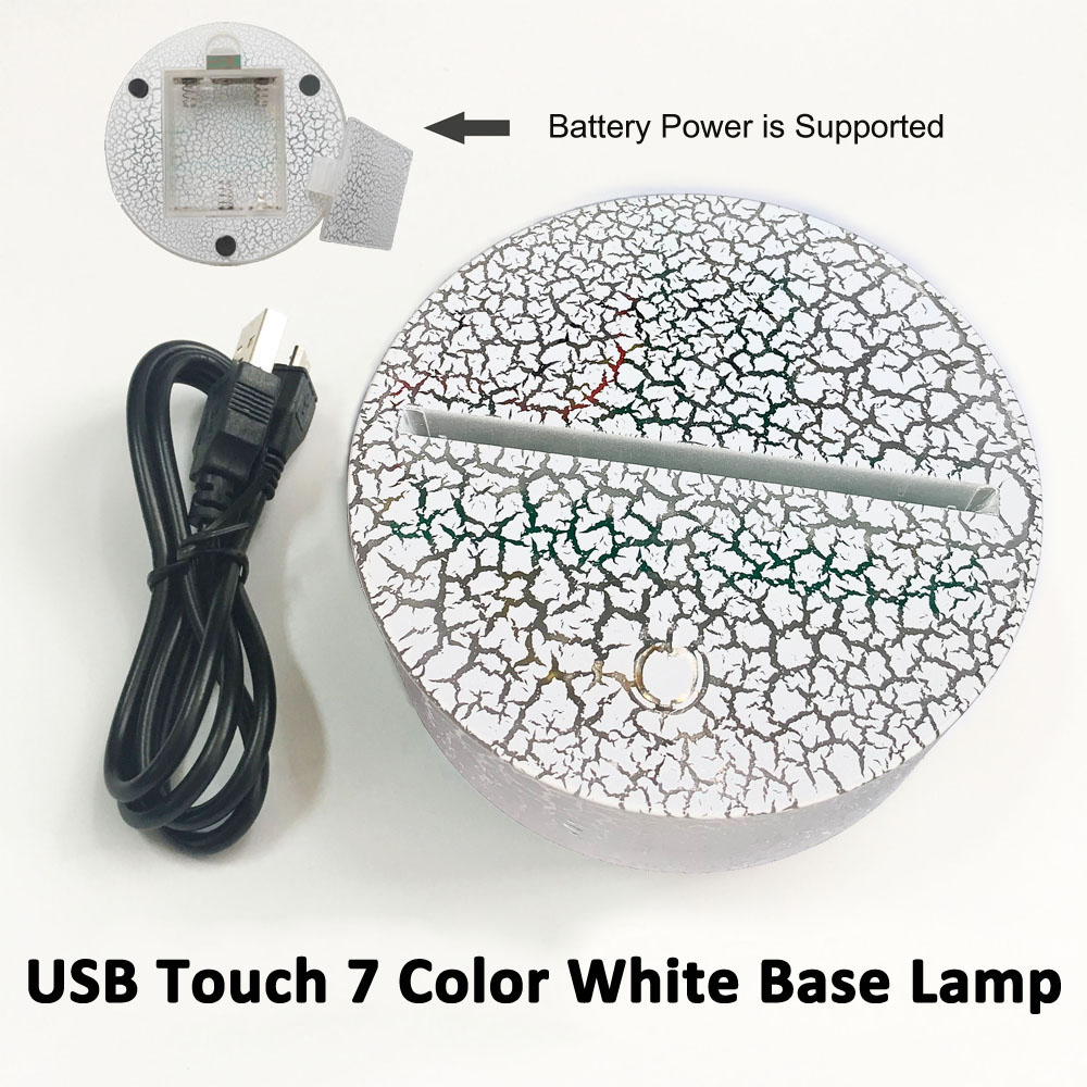 【Limited-time offer】3D LED Night Light Desk Lamp Switch Touch Remote ...
