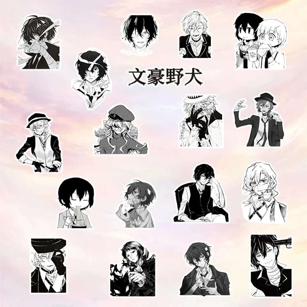 10/30/50/100 s Bungo Stray Dogs Anime Stickers for Kids Nakahara Chuuya ...