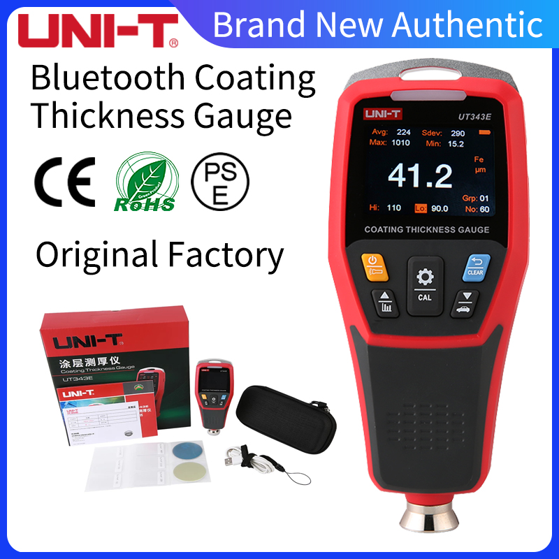 UNI-T Coating Thickness Gauge UT343E Color Screen With Bluetooth Data ...