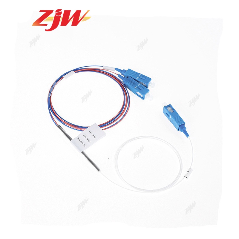 ZJW FBT Splitter 1:2 With Connector Fiber Splitter SC/UPC Ratio 50/50 ...