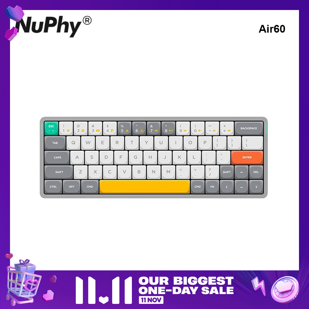 Original NuPhy Air60 Bluetooth Wireless Multi Devices Compact ...