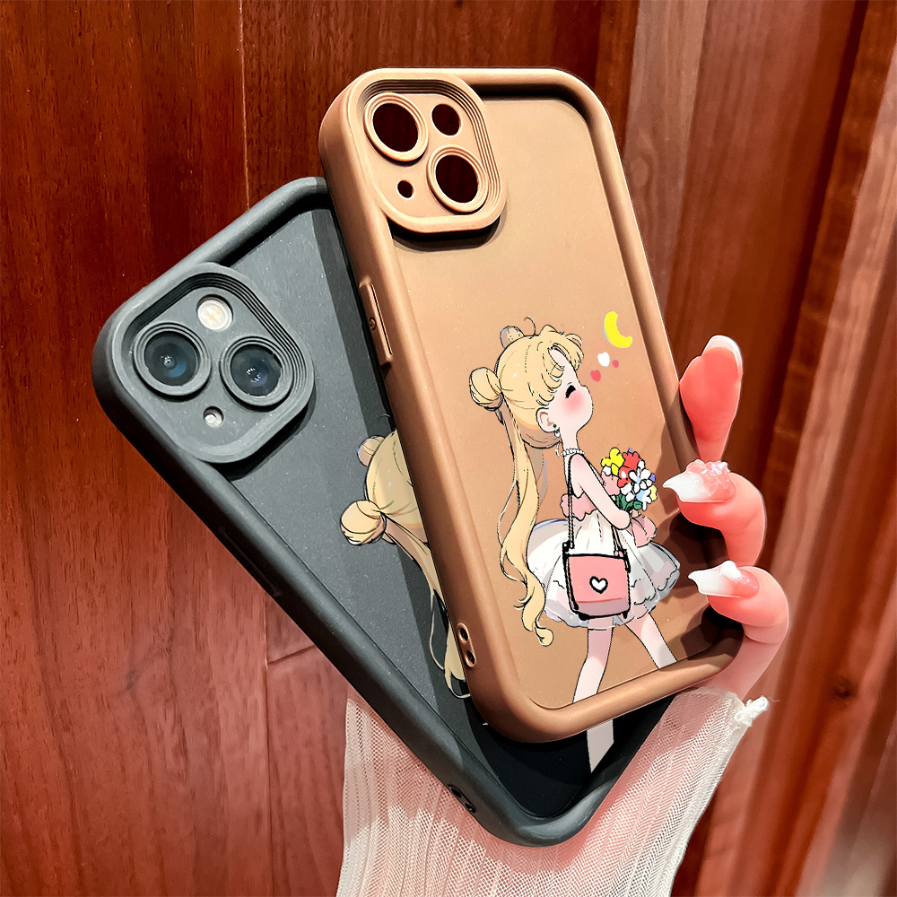 Jizetin for Vivo Y04 Y29S 5G Back Cover Beautiful Girl Flowers Ladder ...