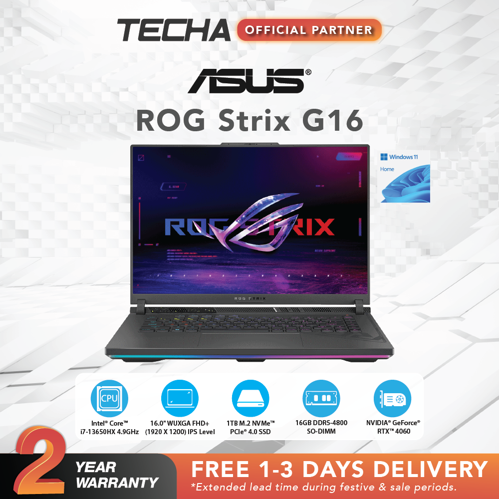 ASUS Rog Strix G16 | 16" FHD | i7-13650HX | 16GB DDR5 | 1TB SSD | RTX ...