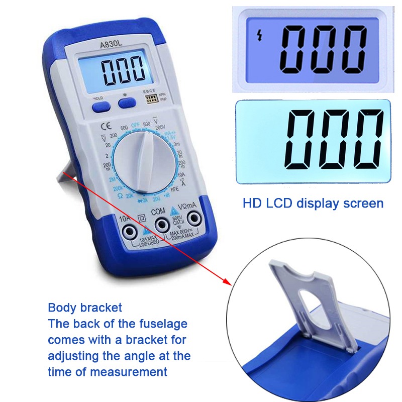 【Discount offer】Professional Digital Multimeter Tester LCD Digital ...