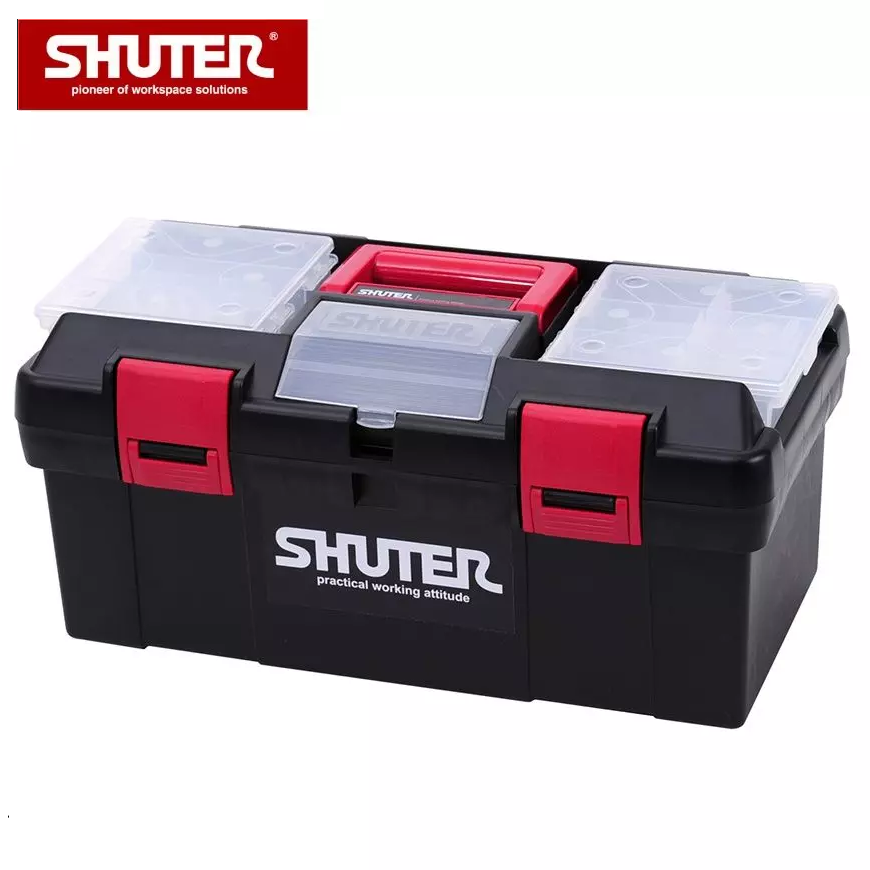 Shuter TB-905 Toolbox Home Tool Box Industrial Handyman Storage Box (Extra Top Compartment ...