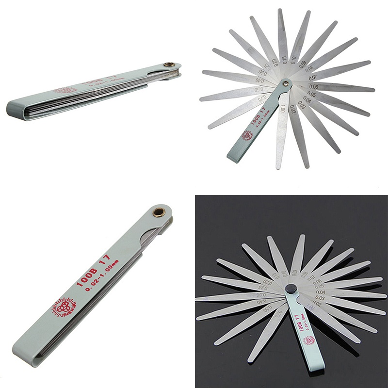 Useful Metric Feeler Gauge Gap Filler Thickness Measurement Tool 17 ...