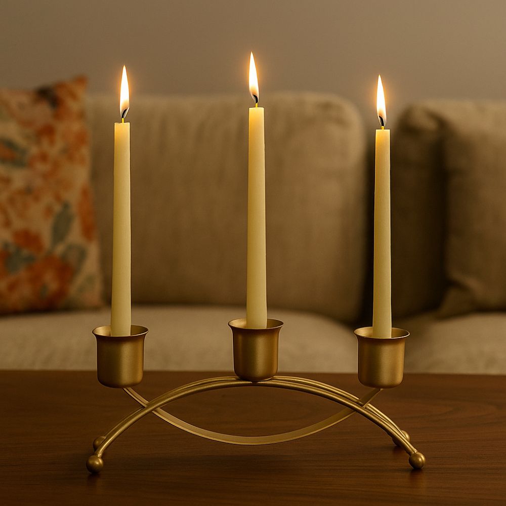 Handicrafts European Style 3 Arms Candle Holder Three Head Decorative ...