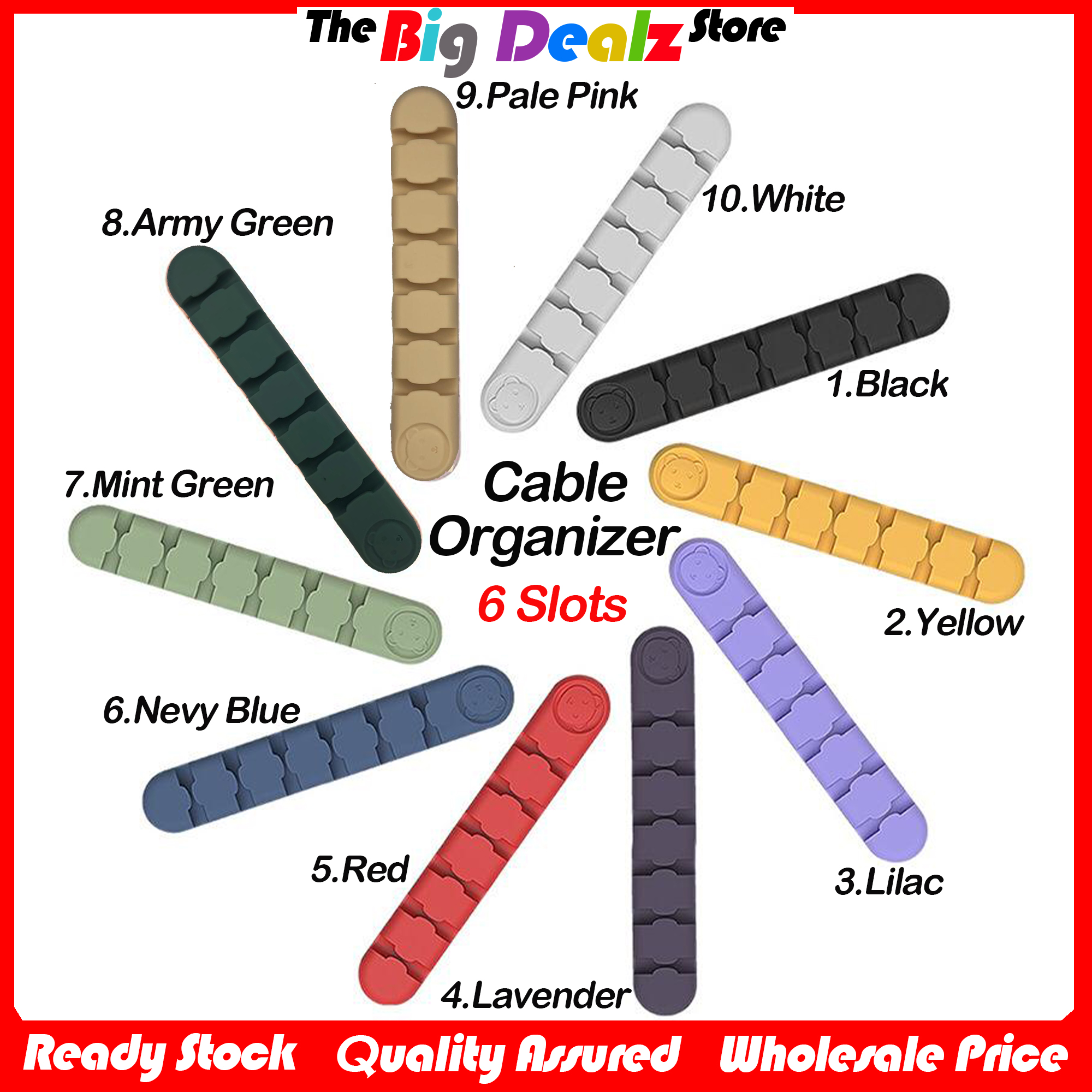 Cable Manager Multi Cable Organizer Multi Slot Cable and Earphones ...